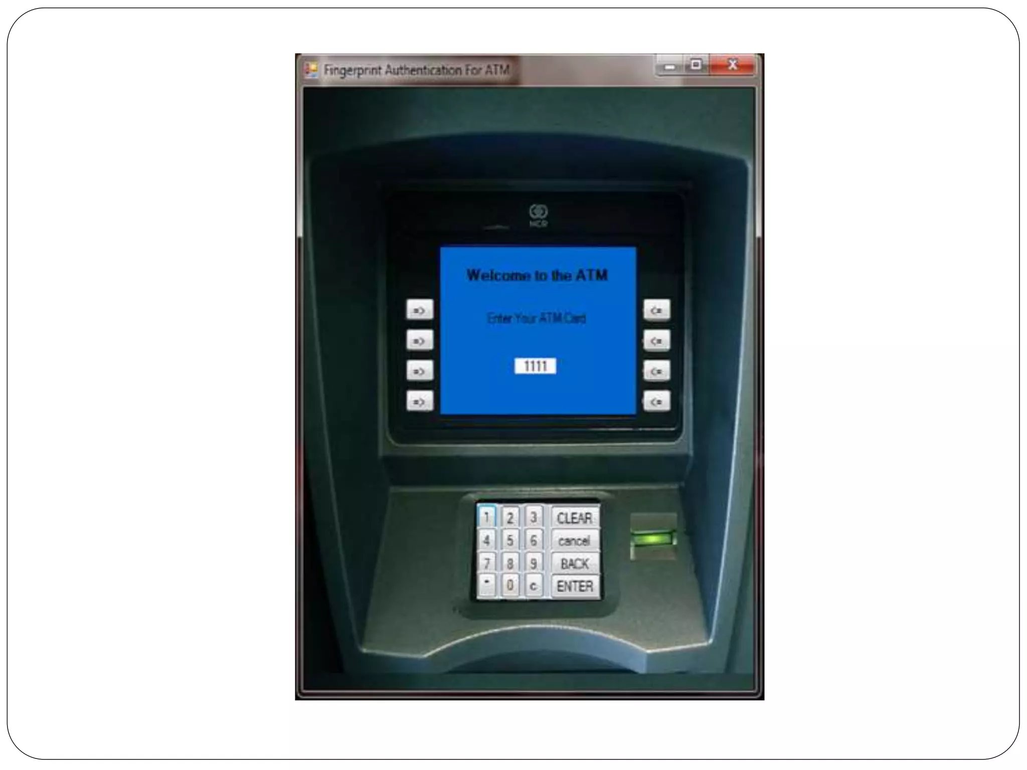 Fingerprint Authentication for ATM | PPTX