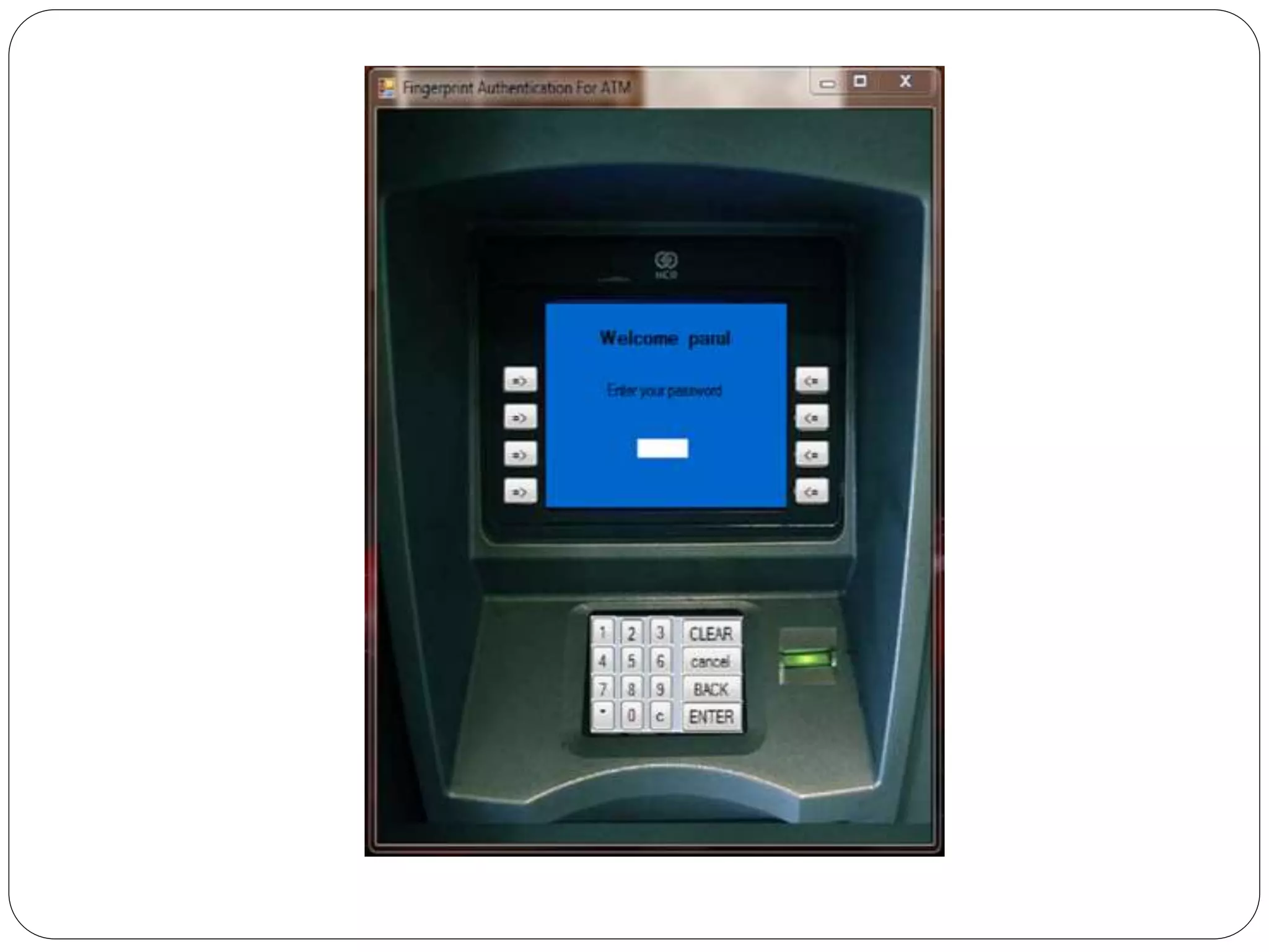 Fingerprint Authentication for ATM | PPTX