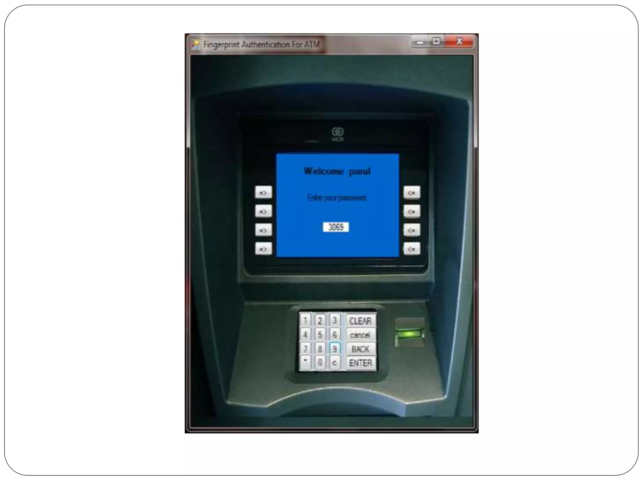 Fingerprint Authentication For Atm Ppt
