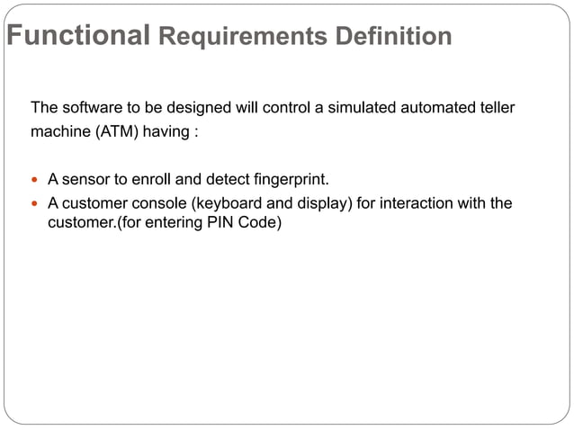 Fingerprint Authentication for ATM | PPTX | Computing | Technology & Computing