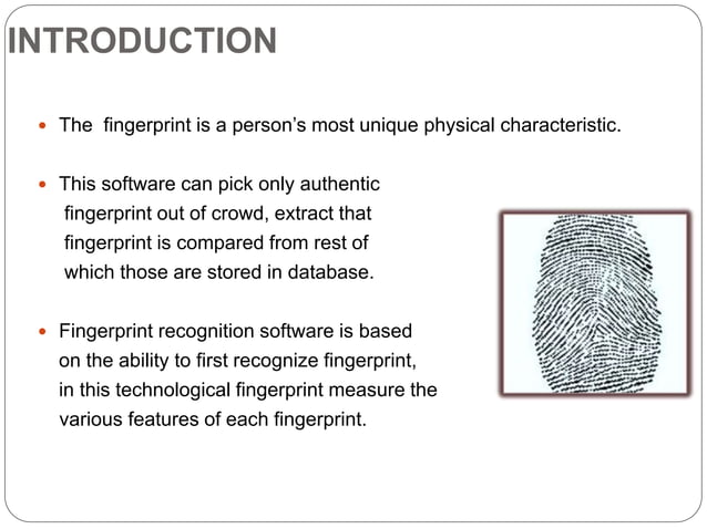 Fingerprint Authentication for ATM | PPTX | Computing | Technology & Computing