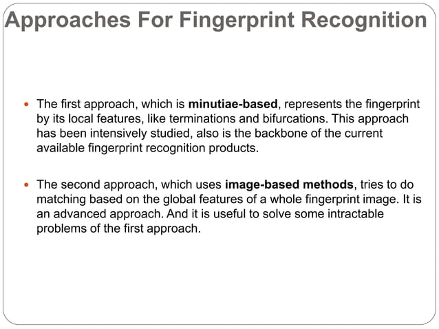 Fingerprint Authentication for ATM | PPTX | Computing | Technology & Computing