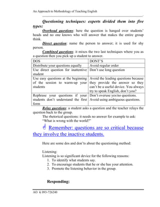 An Approach to Methodology of Teaching English | PDF