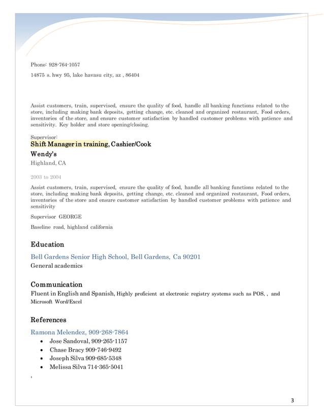 yvette's resume | DOCX