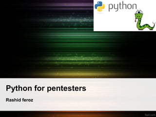 Python for pentesters | PPT