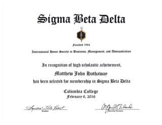 Sigma Beta Delta | PDF