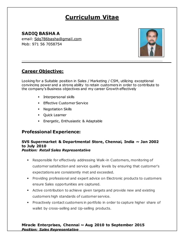 Sadiq Basha CV Updated 2015 | PDF