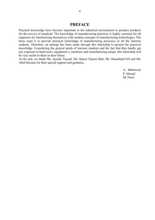 HMC Taxila_Internship_Report_Amjad_Faizan_Mohsin_15_July_2015 | PDF