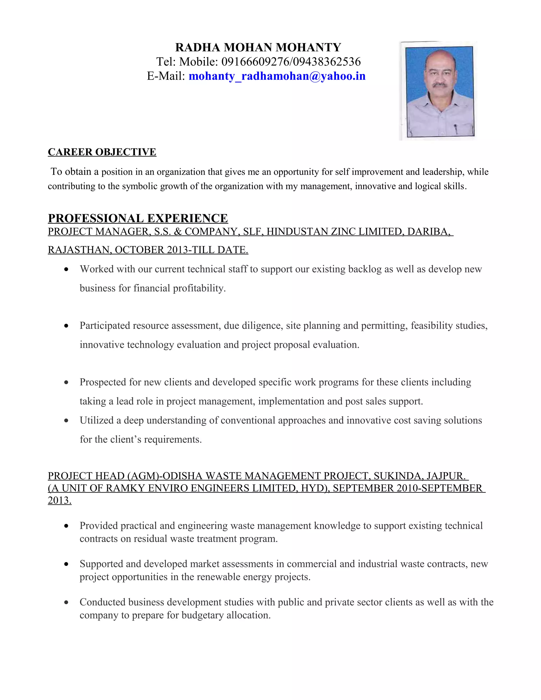 CV Radha Mohan Mohanty | PDF