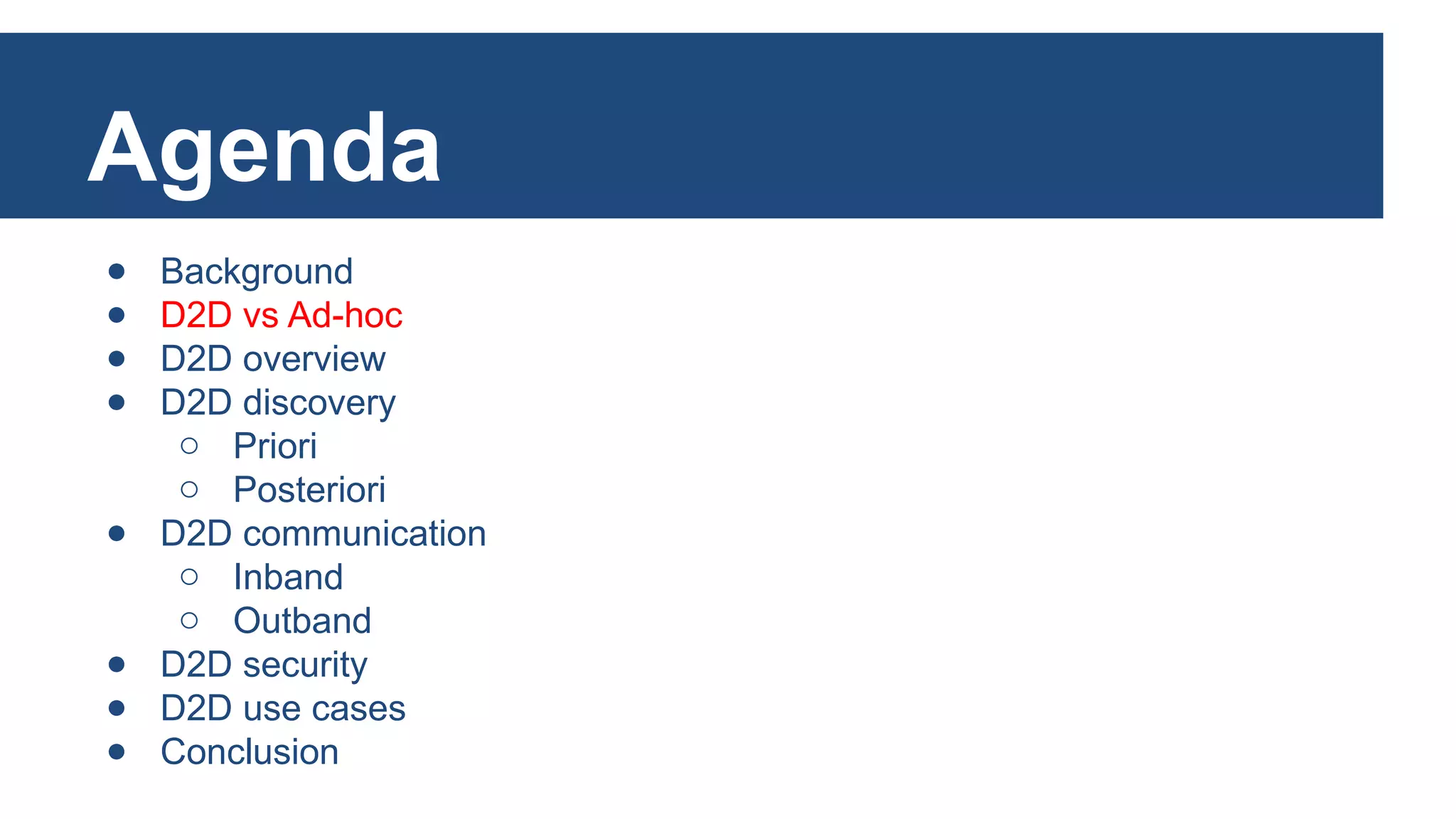D2D - Device to Device Communication | PPT