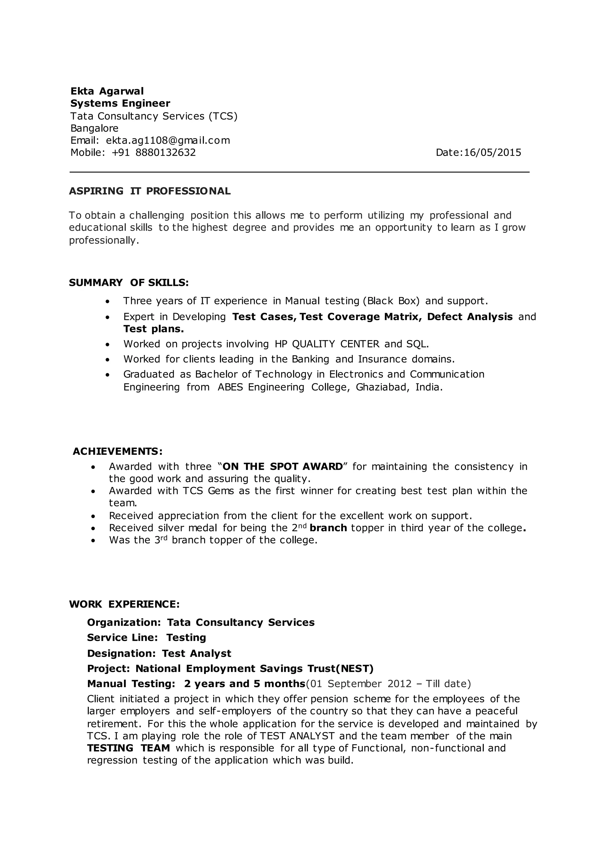 Ekta Agarwal_CV | DOCX | Business Administration | Business