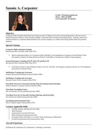 Sunnie Carpenter Resume | PDF