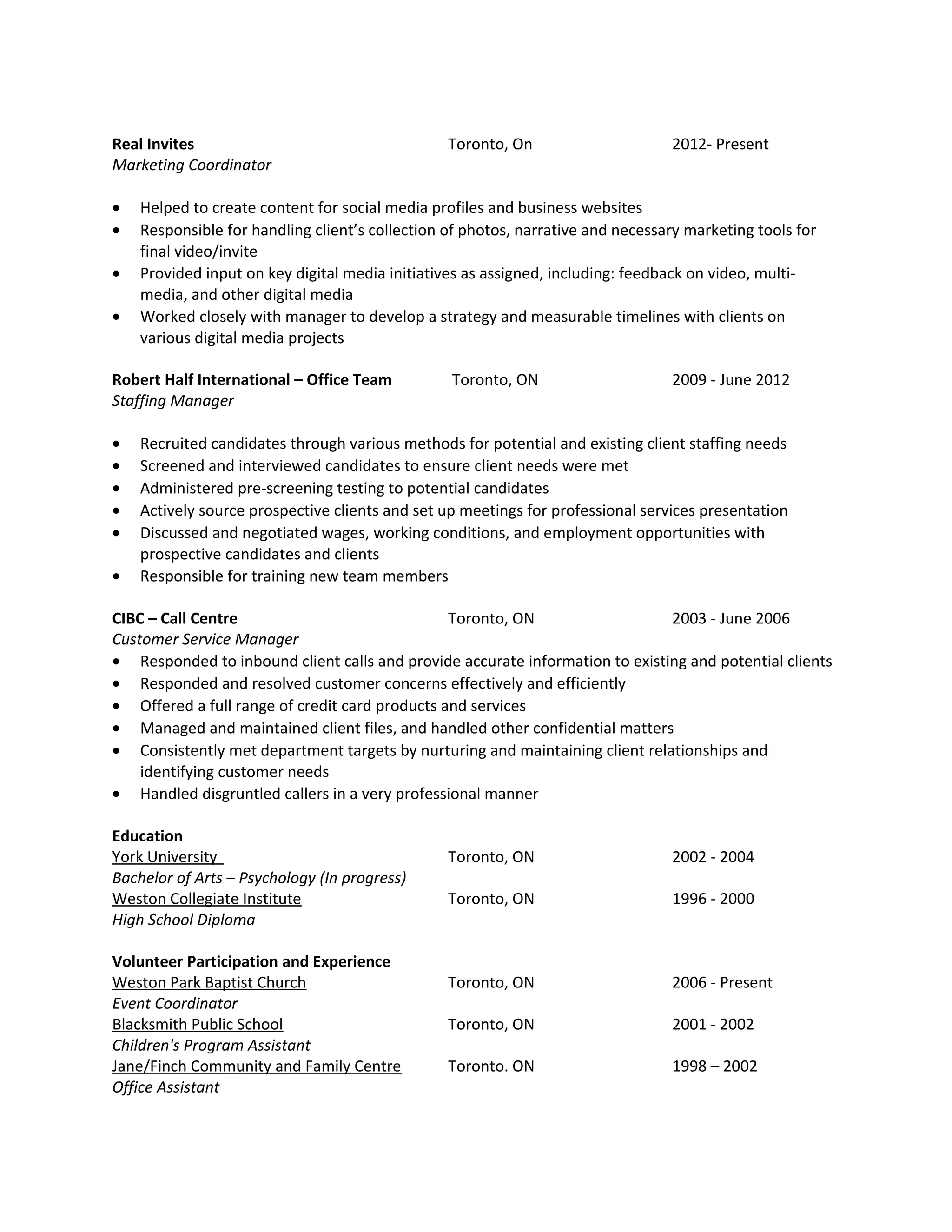 Star Resume - 2015 | PDF