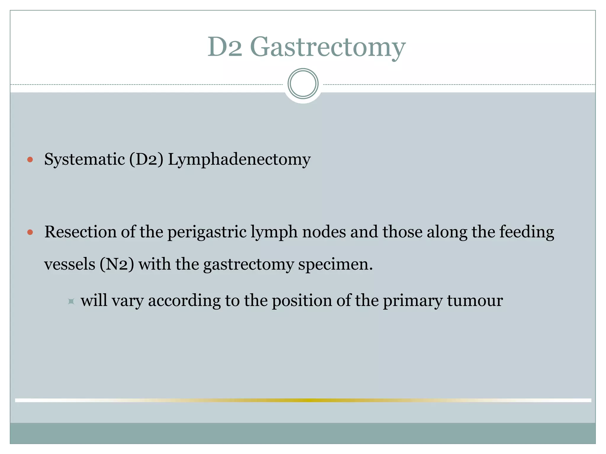 D2 distal gastrectomy | PPT