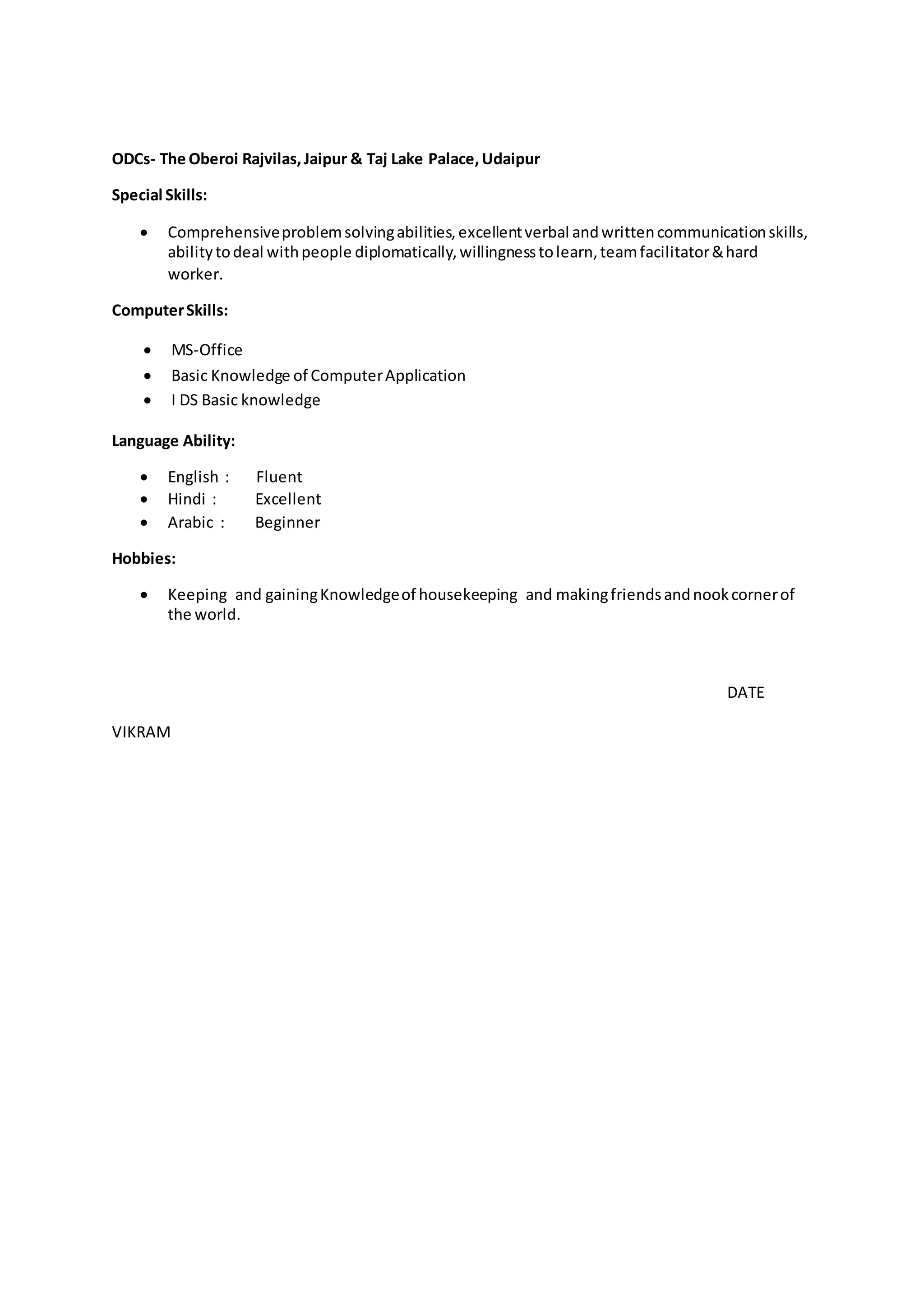 Vikram saini resume[1] | PDF