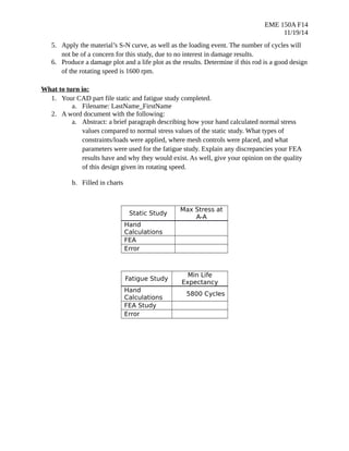 SolidWorks FEA Assignment Example | PDF