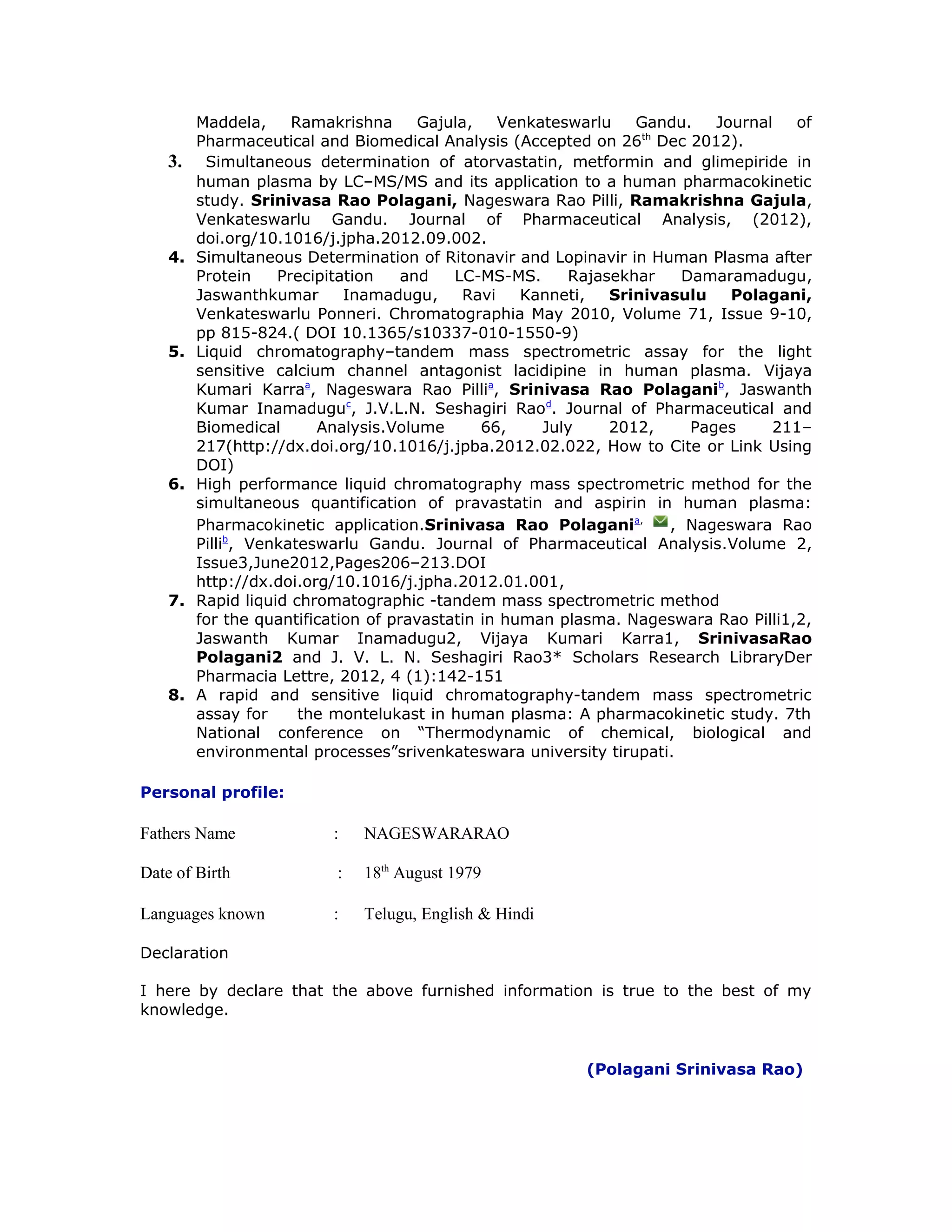 Curriculum Vitae | DOC