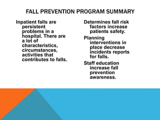 FALL PREVENTION PROGRAM | PPTX