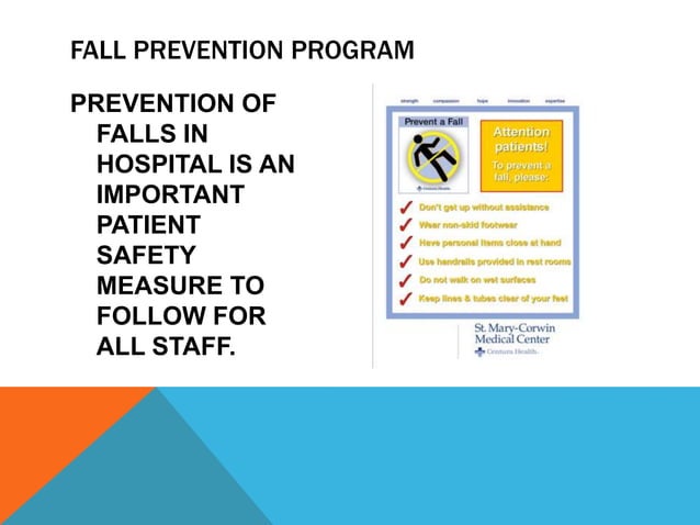 FALL PREVENTION PROGRAM | PPTX | Injuries | Diseases and Conditions