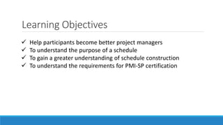 Project scheduling | PPTX