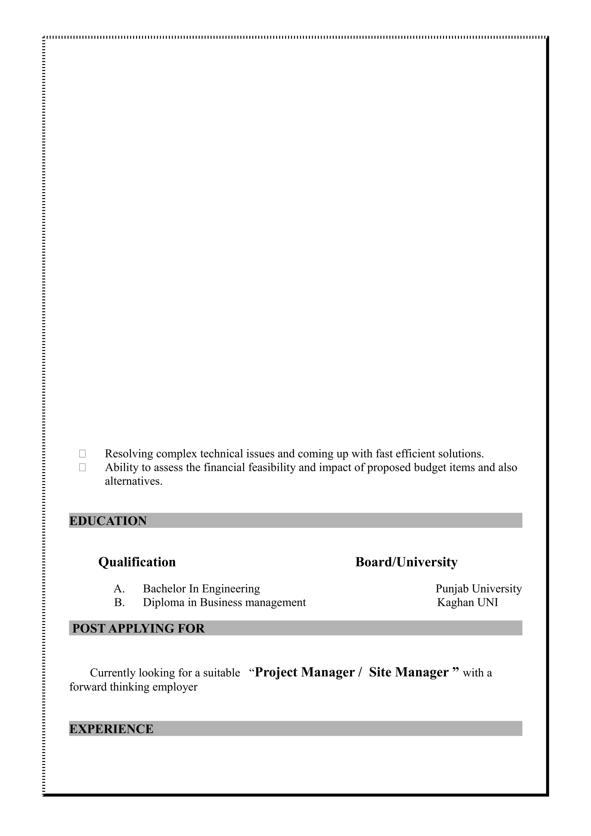 My Cv | RTF