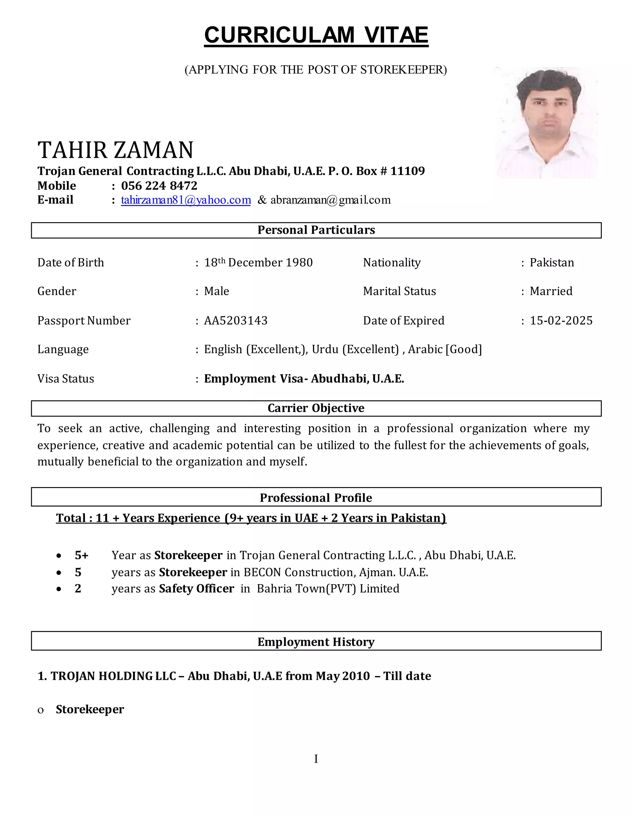 TAHIR CV | DOCX