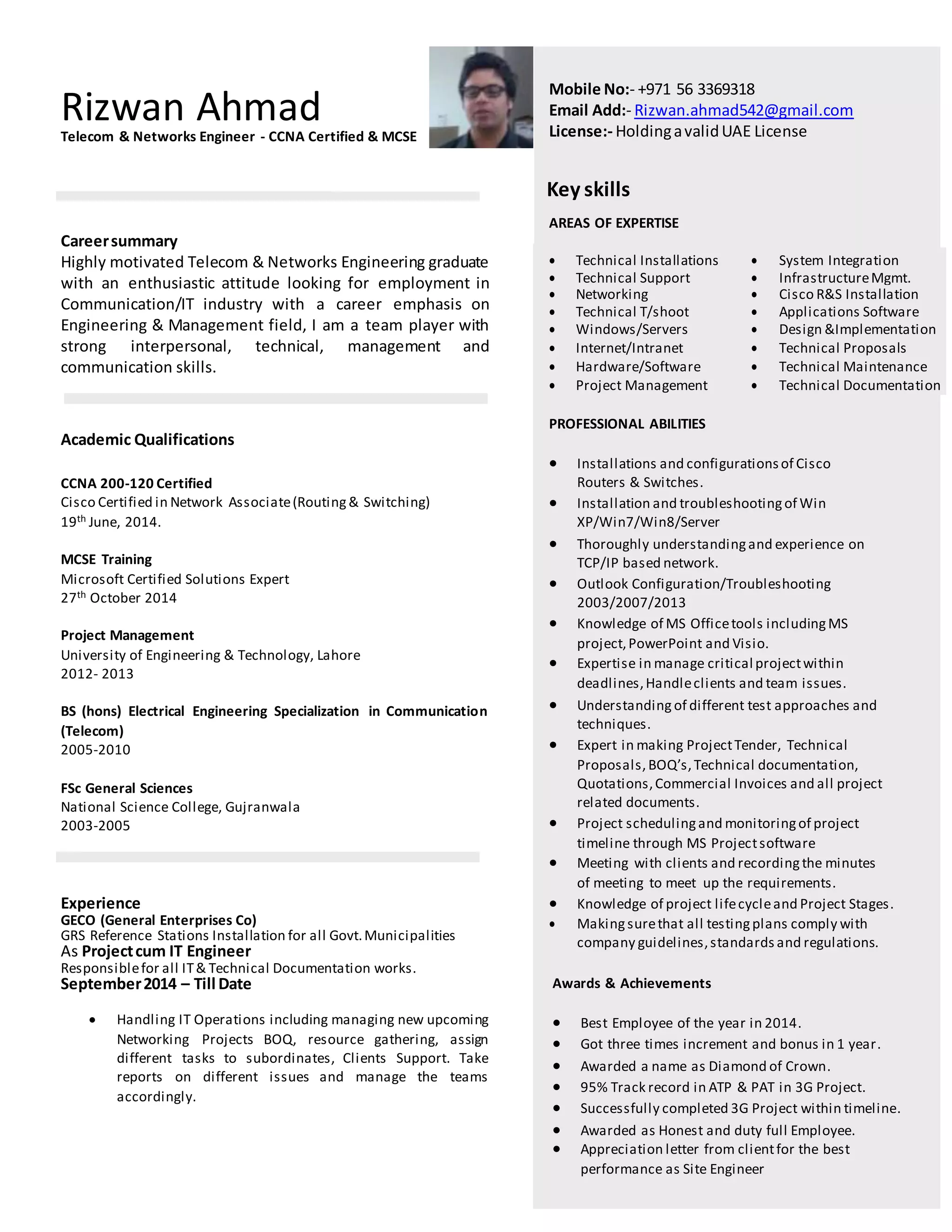 Rizwan Ahmad (f) | DOCX | IT and Internet Support | Internet