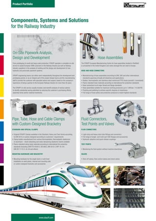 Stauff Rail Solutions 2012 | PDF