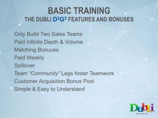 Dubli Compensation Plan. | PPTX