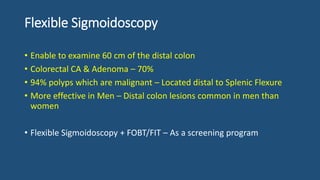 Colorectal Cancer Screening- New evidence | PPTX