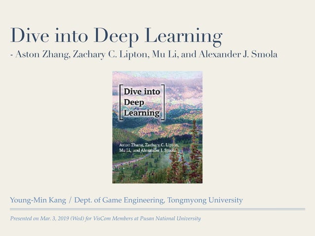 [update] Introductory Parts of the Book "Dive into Deep Learning" | PPT