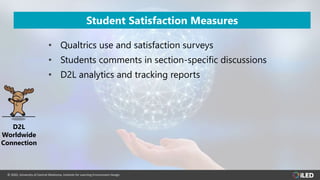 Leveraging D2L to Create an Online Learning Community | PPT