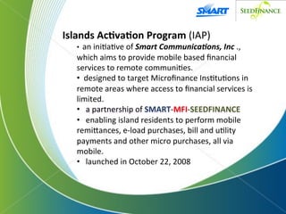 The SMART Islands Activation Program Empowerment through Mobile Banking ...