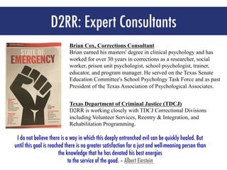 Uncommon Worth's Driven: To Reduce Recidivism | PPT