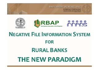 NRT 2011: Negative File Information System for Rural Banks | PDF