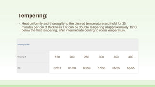 D2 steel properties | PPTX