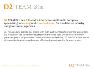 D2 Team Sim Brief | PPT