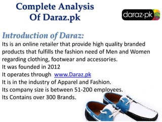 Daraz.pk (Business Model) | PPTX