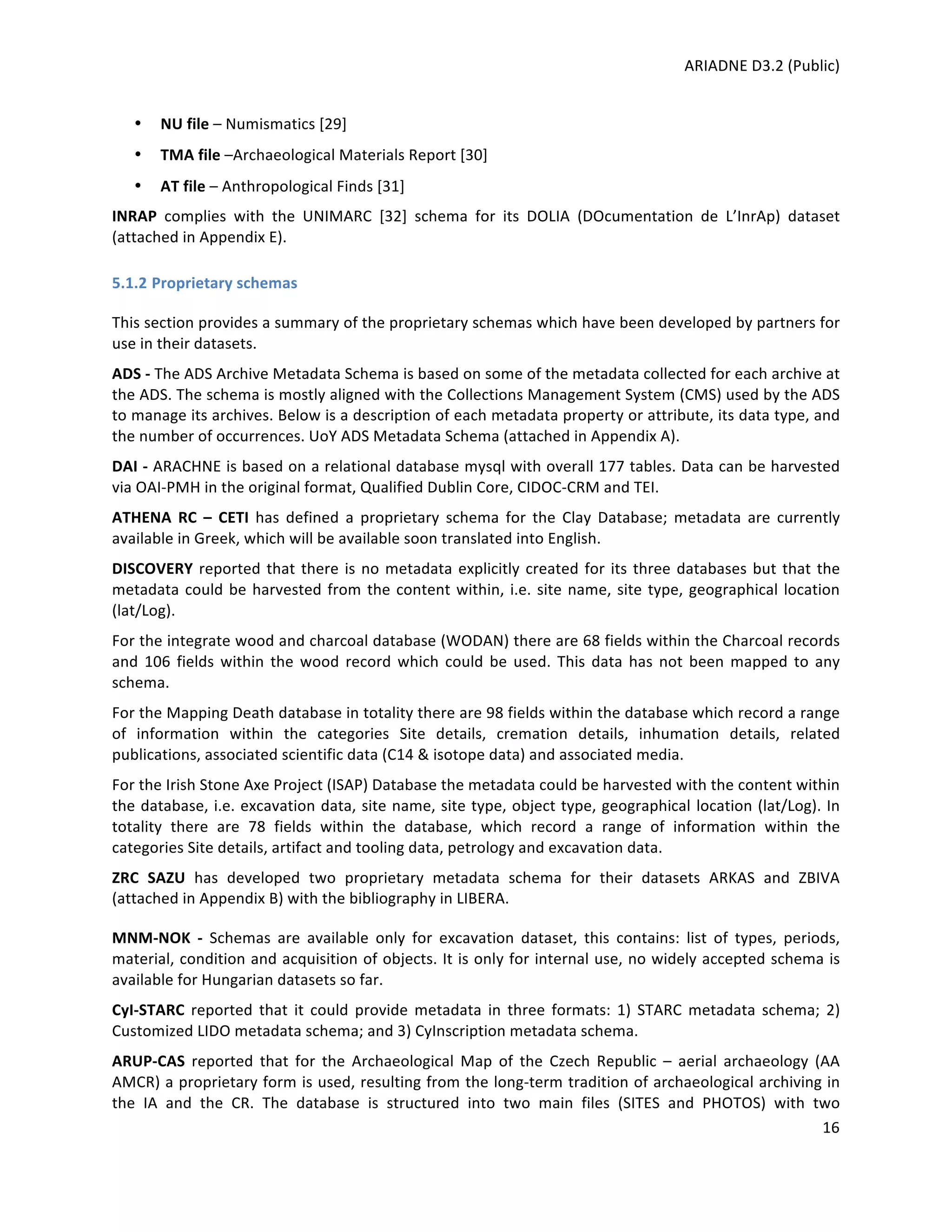 ARIADNE: Report on project metadata standards and thesauri in use | PDF