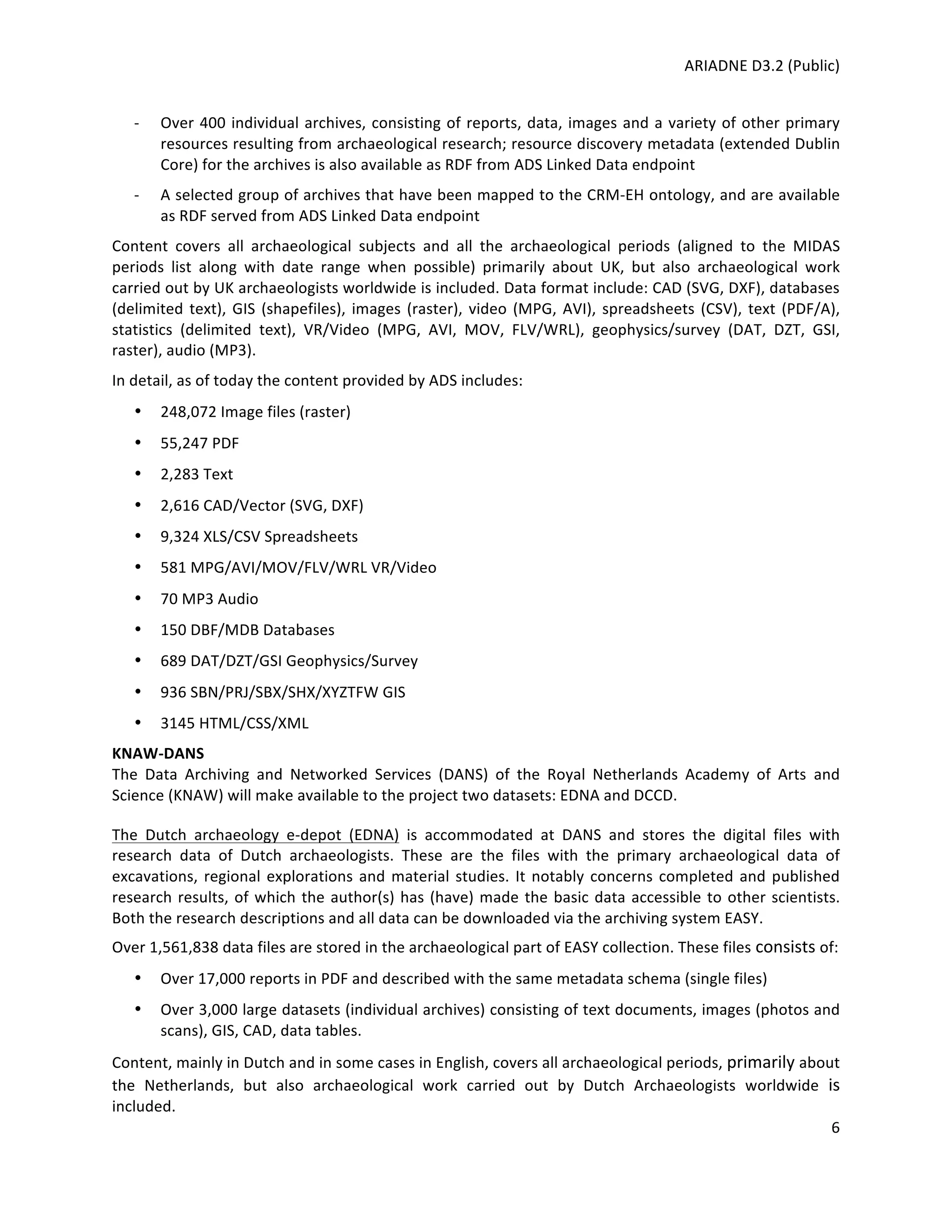 ARIADNE: Report on project metadata standards and thesauri in use | PDF