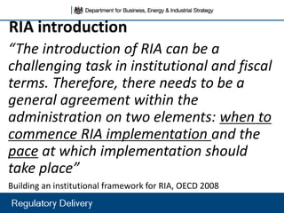 Strategies for successful implementation of RIA: UK | PPT