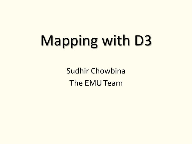 D3 Mapping Visualization | PPT