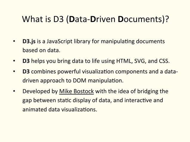 D3 Mapping Visualization | PPT