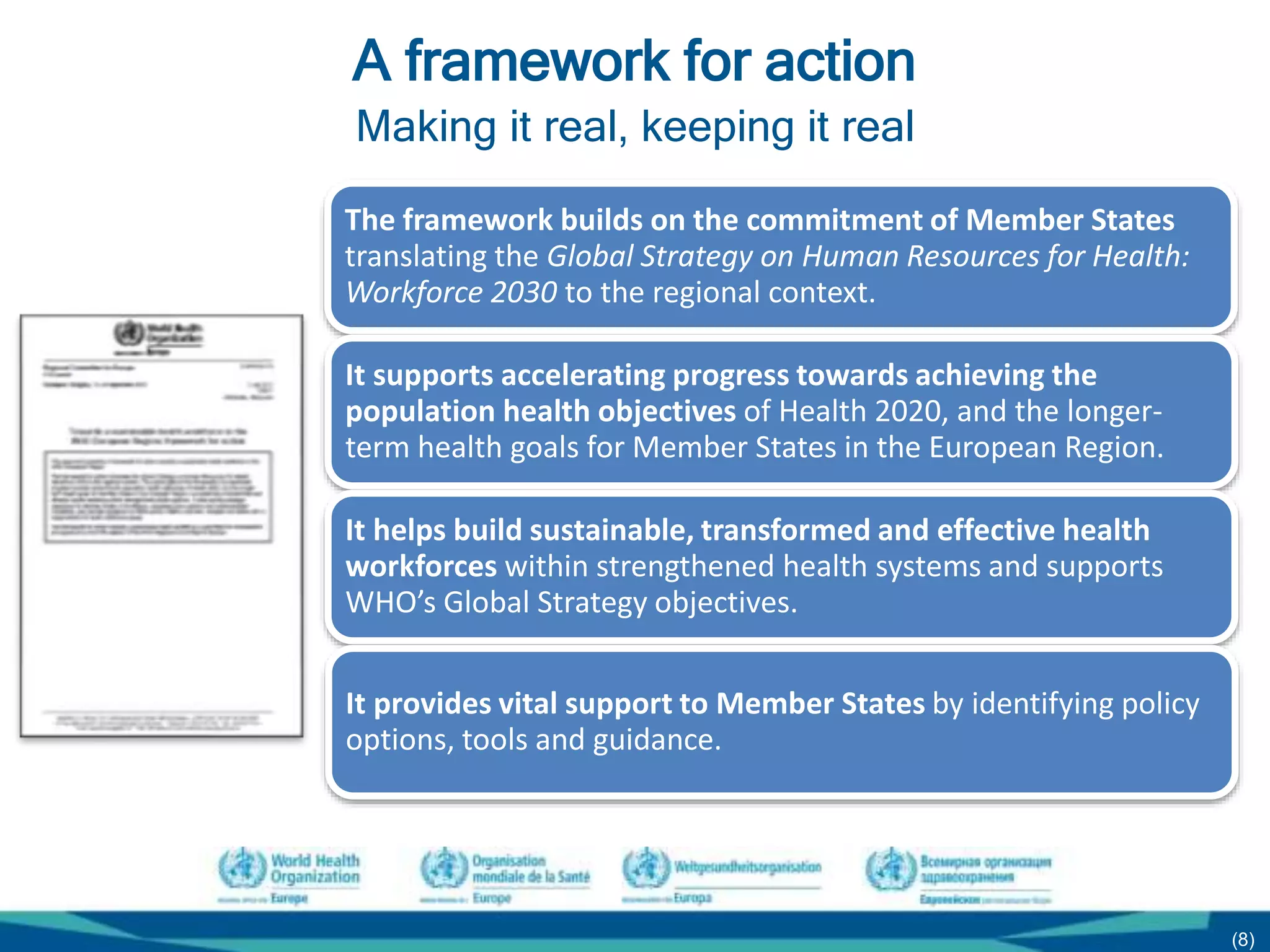 Making it real: framework for action for a sustainable health workforce ...