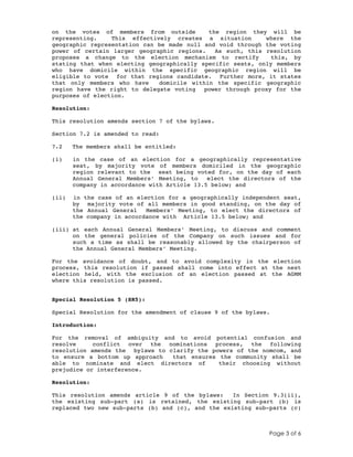 Special resolution proposed by member | PDF