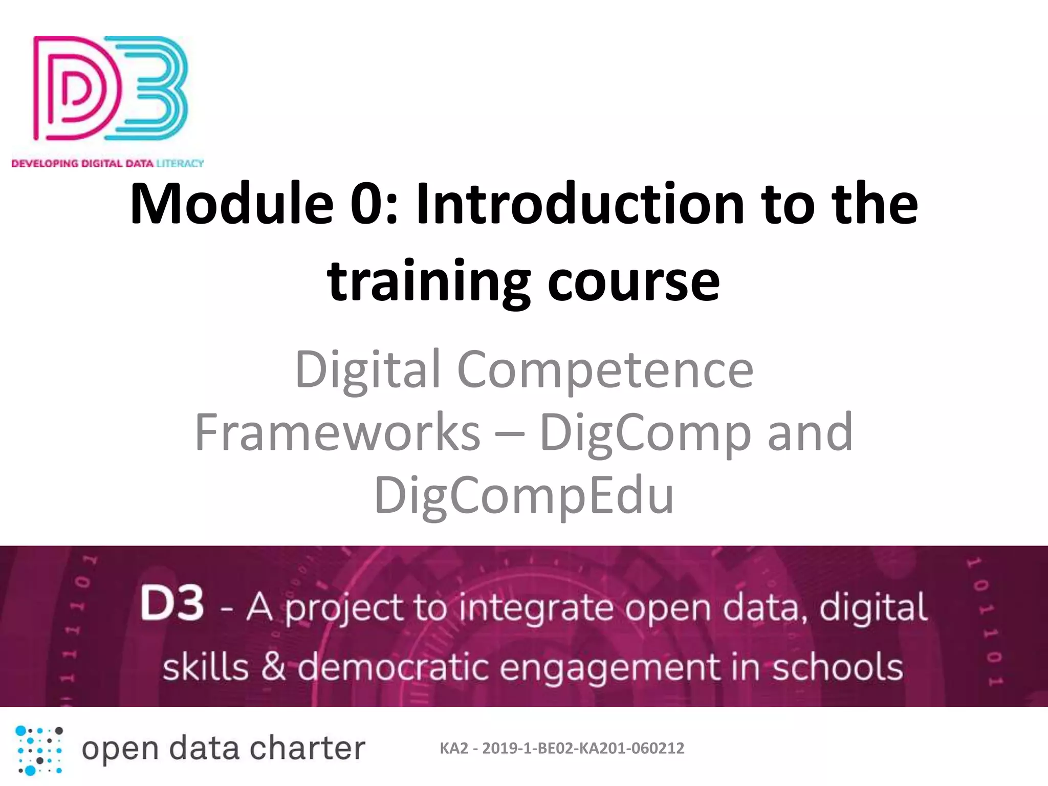 D3 Project: European Digital Competence Frameworks | PPT