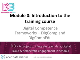 D3 Project: European Digital Competence Frameworks | PPT