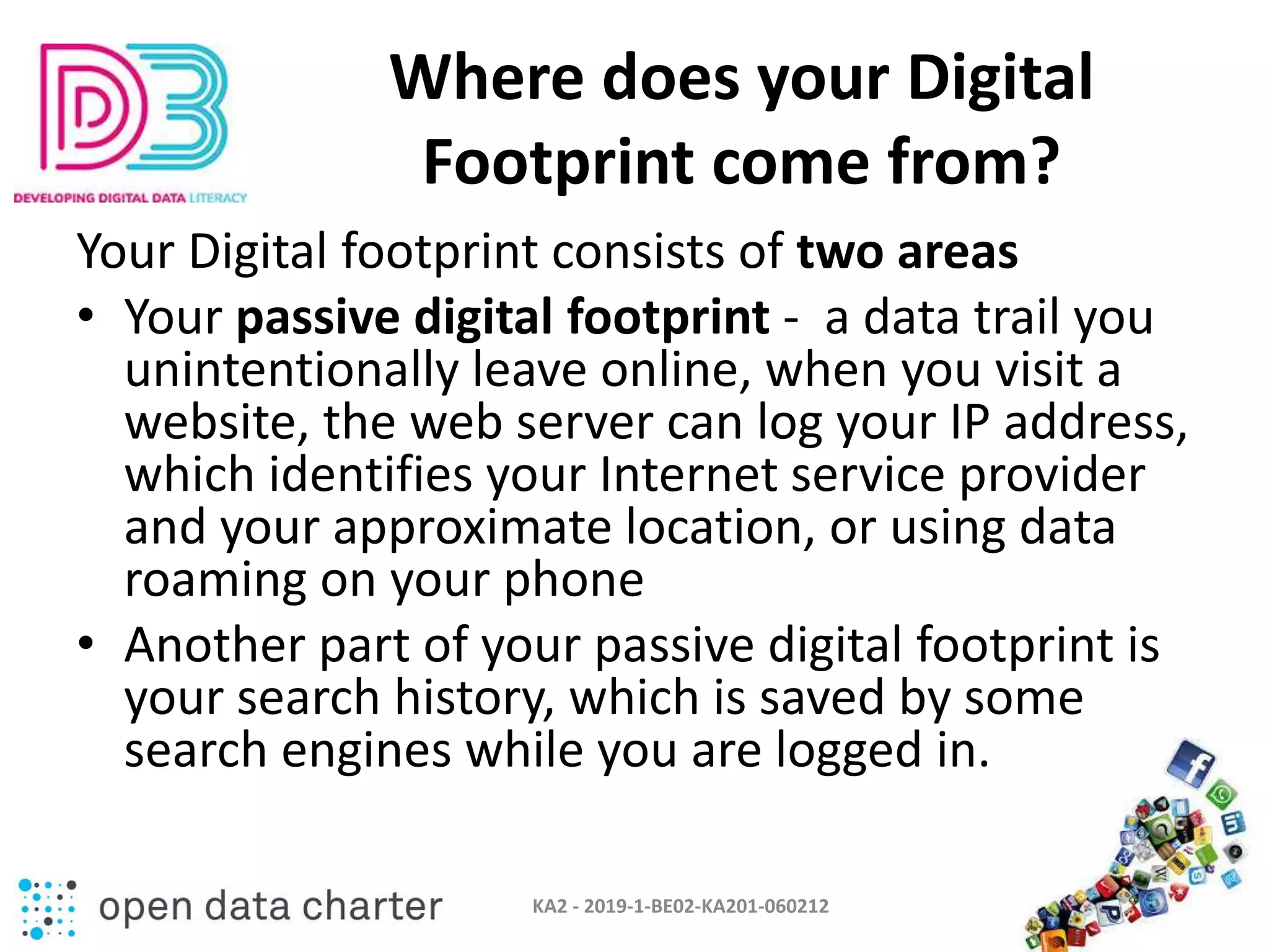 D3 Project: Digital Data Footprint | PPTX | Internet for Beginners ...