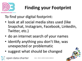 D3 Project: Digital Data Footprint | PPTX | Internet for Beginners ...
