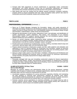 Lucke, Timothy Resume | PDF